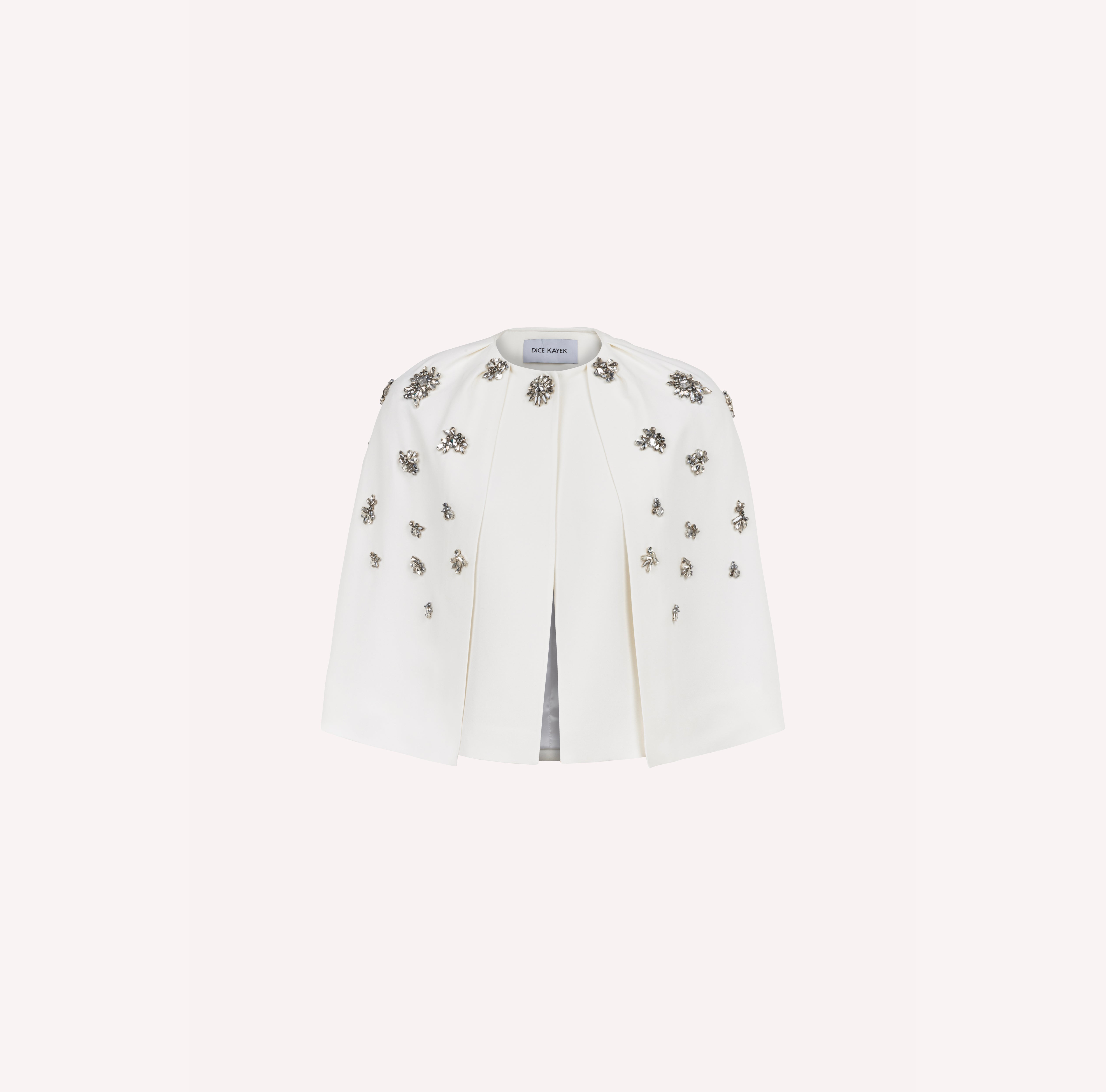 Crystal Embellished Structured Cape | DICE KAYEK